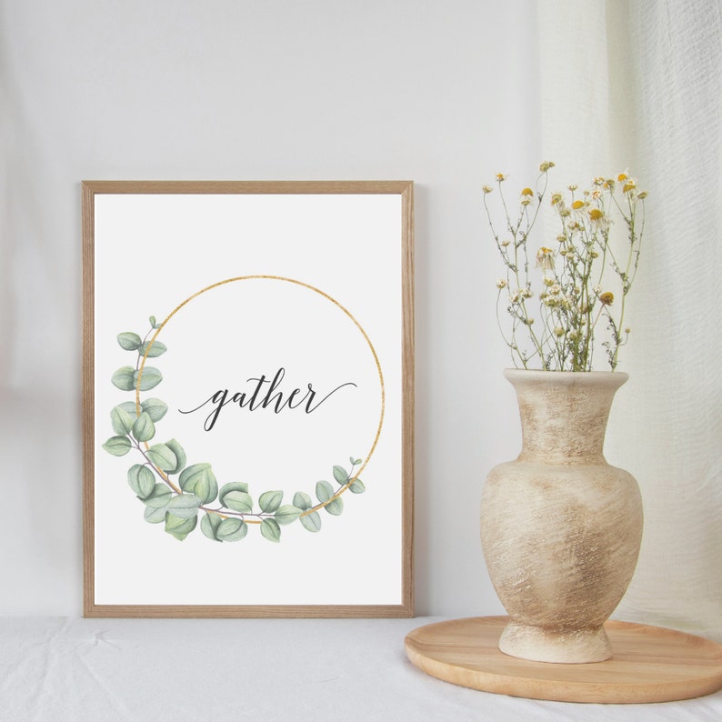 Gather Printable | Gather Sign | Printable Wall Decor | Printable ...
