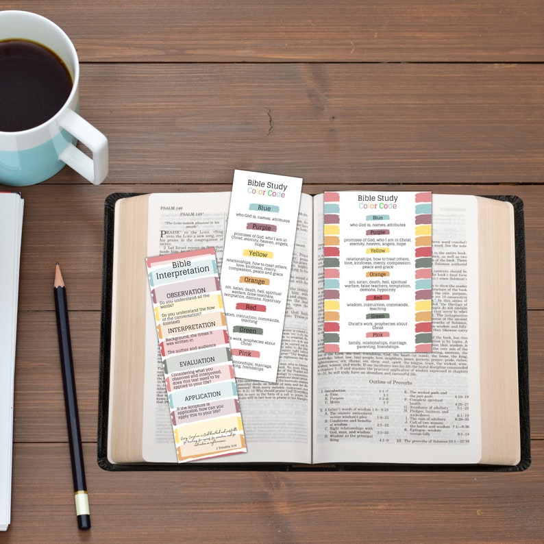 Printable Bible Study Color Code Bible Study Color Code - Etsy