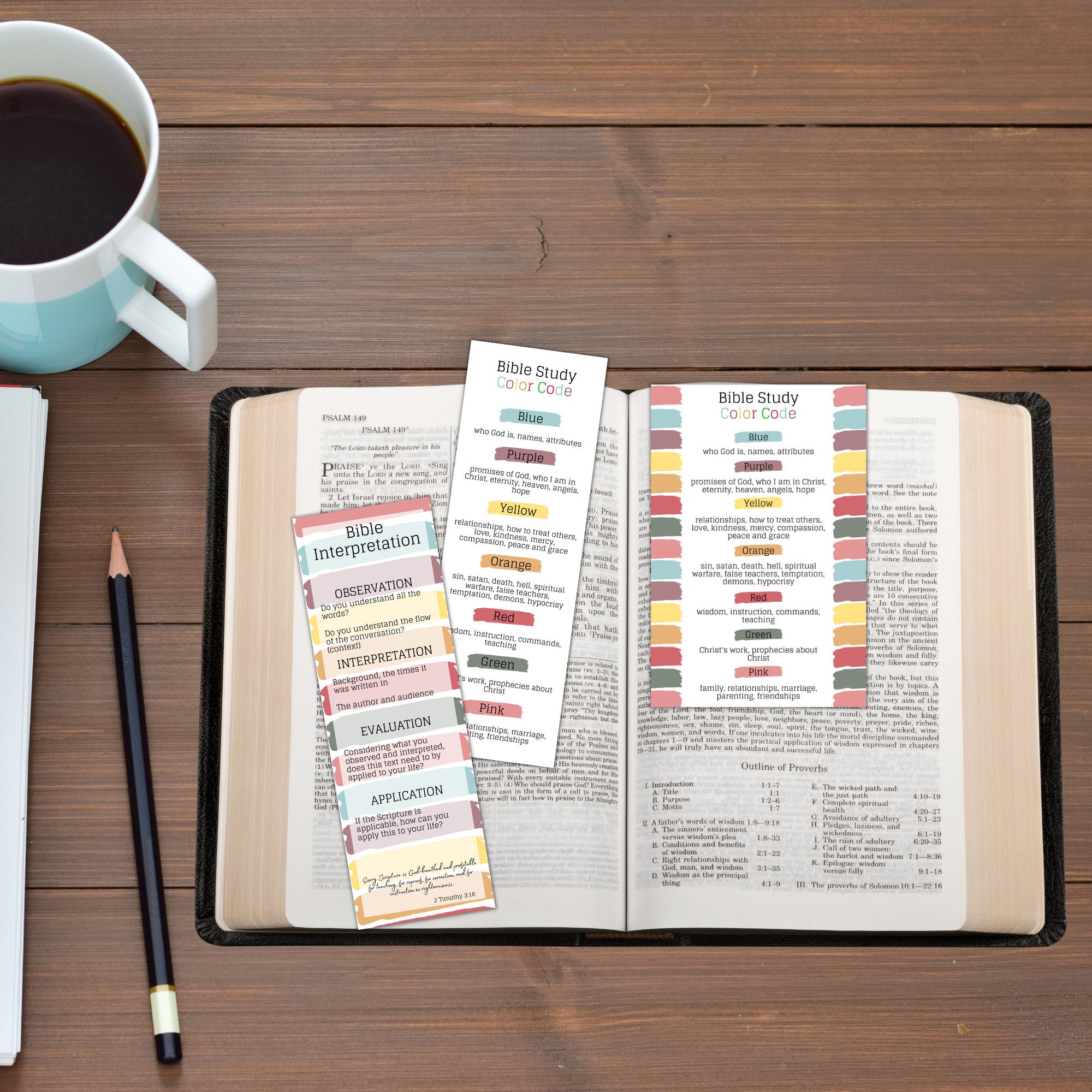 Printable Bible Study Color Code Bible Study Color Code - Etsy