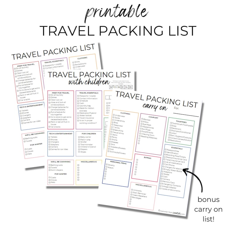 Travel Packing List Printable Vacation Planning Packing Checklist travel-packing-list-printable-vacation-planning-packing-checklist