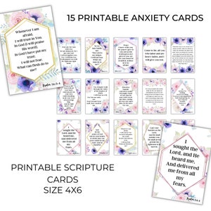 15 Printable Anxiety Scripture Cards | Fight Anxiety | Anxiety Club ...