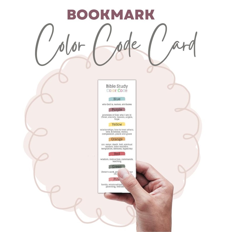 Printable Bible Study Color Code Bible Study Color Code Bookmark ...