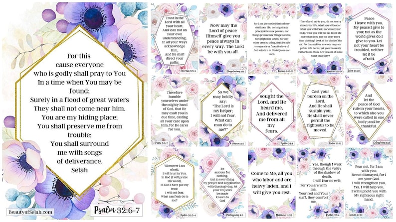15 Printable Anxiety Scripture Cards | Fight Anxiety | Anxiety Club ...