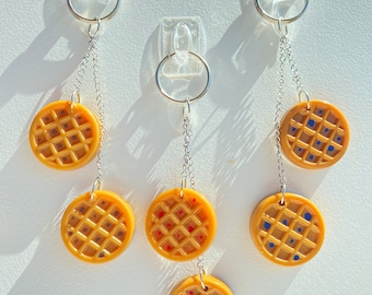 Waffle Keychain | Made to Order Handmade Polymer Clay Holiday Quirky ...
