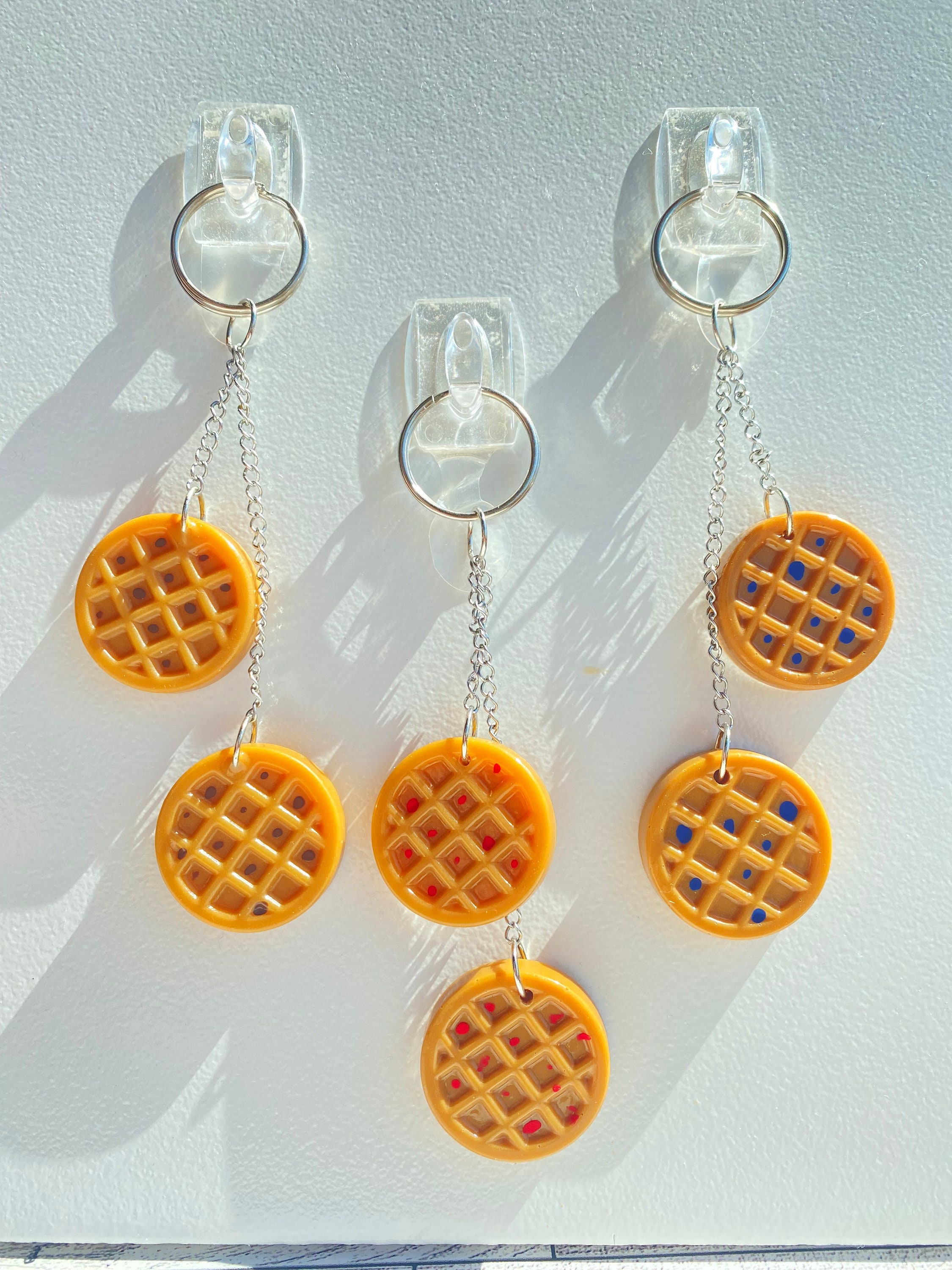 Hanging Waffles Keychain - Etsy