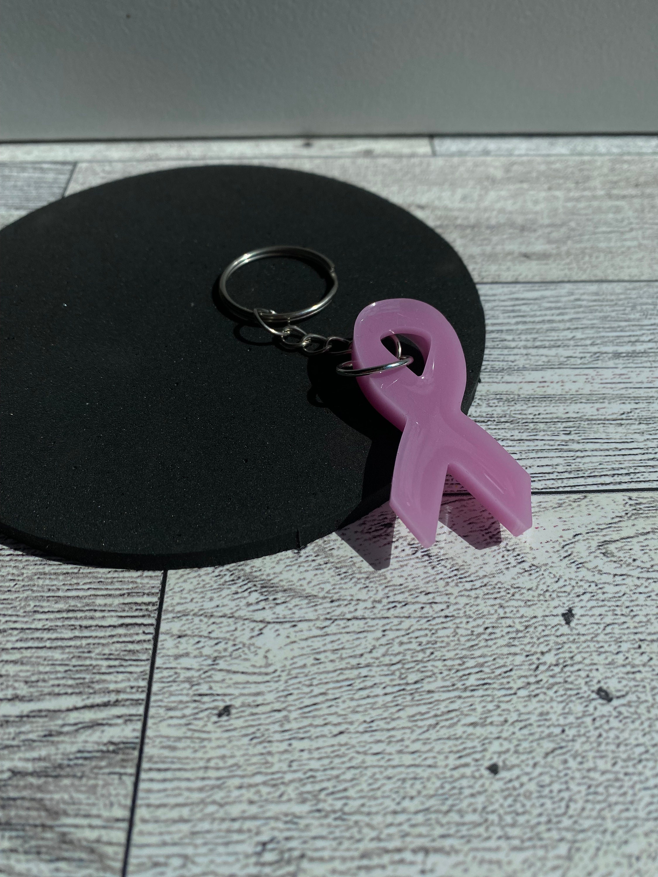 Solid Color Resin Awareness Ribbon Keychains - Etsy