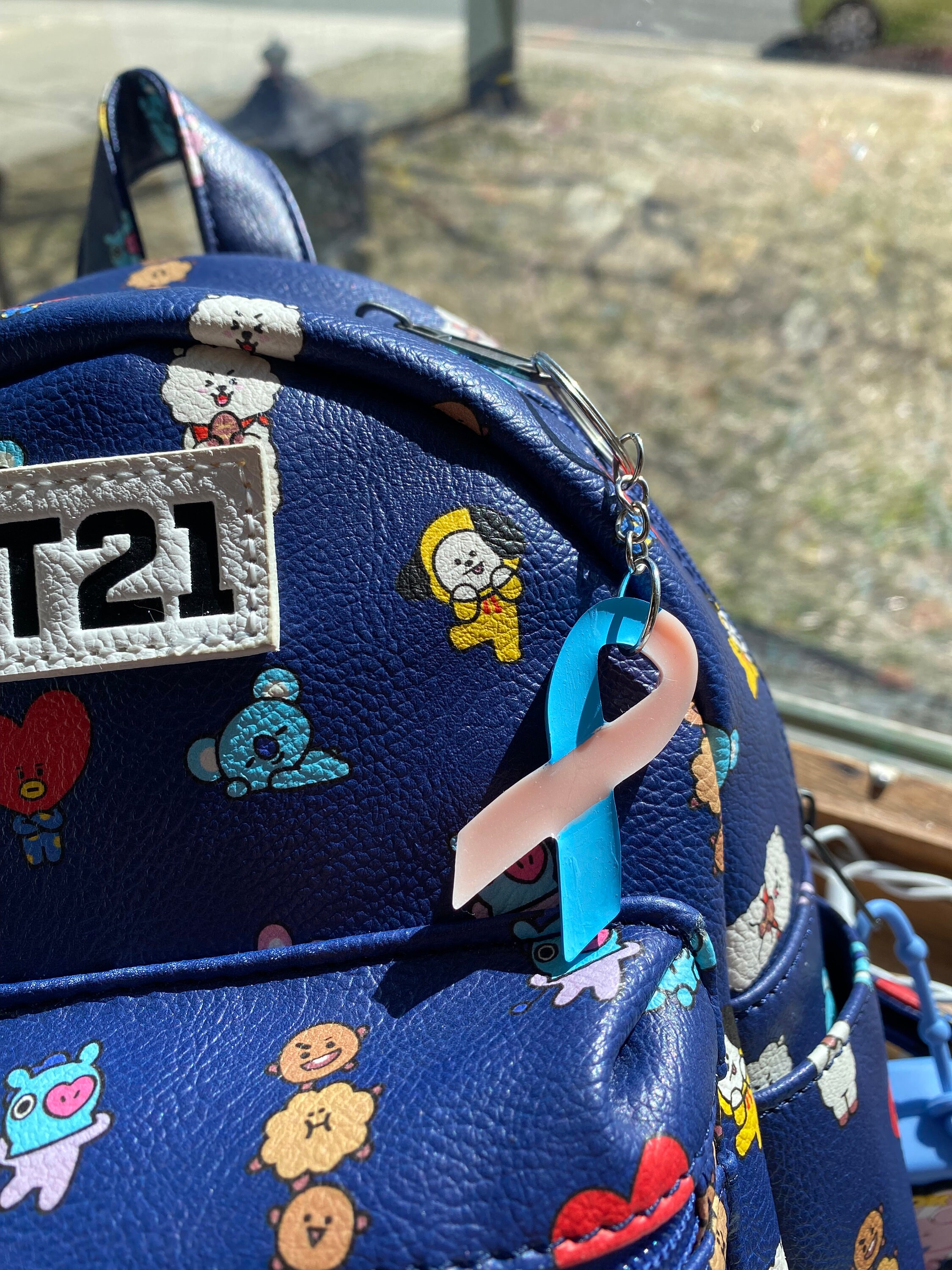 Dual Color Resin Awareness Ribbon Keychains - Etsy