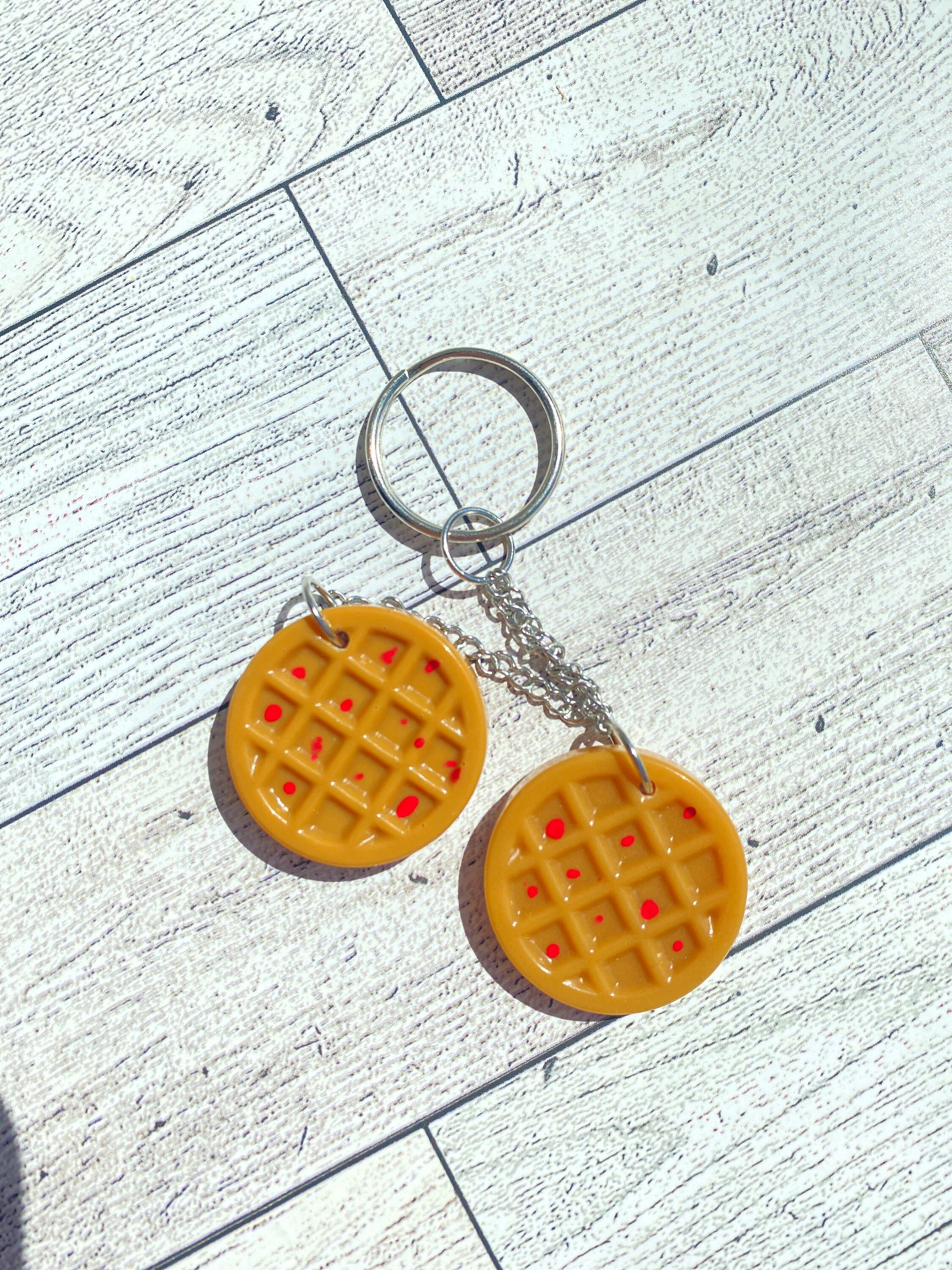 Hanging Waffles Keychain - Etsy
