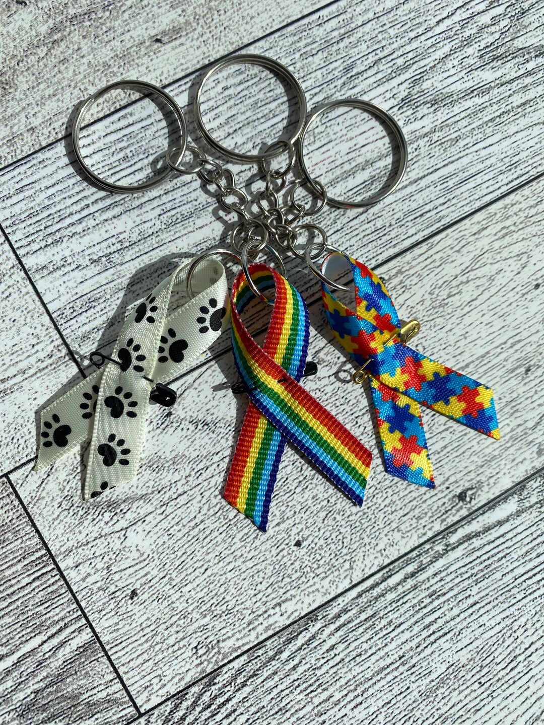 Print Polyester Awareness Ribbon Keychains - Etsy