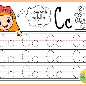 Alphabet Letter Tracing Worksheets, 26 Printable Alphabets, ABC Letters ...