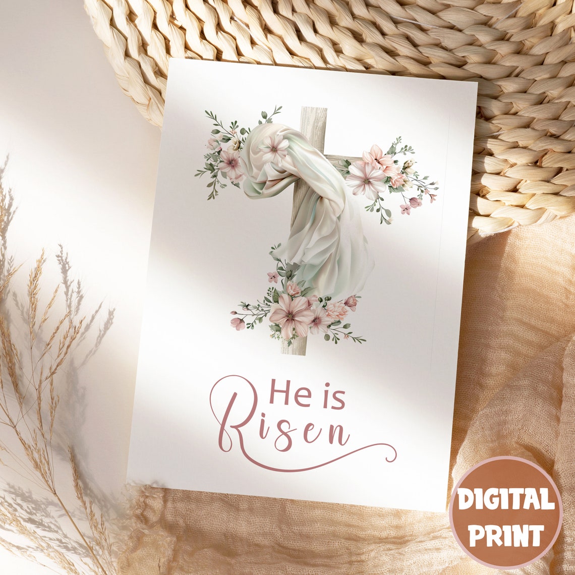Printable Christian Easter Greeting Card, Good Friday Cross Card ...