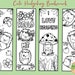 Printable Cute Hedgehog Coloring Bookmarks for Kids, Baby Ducky, Autumn ...