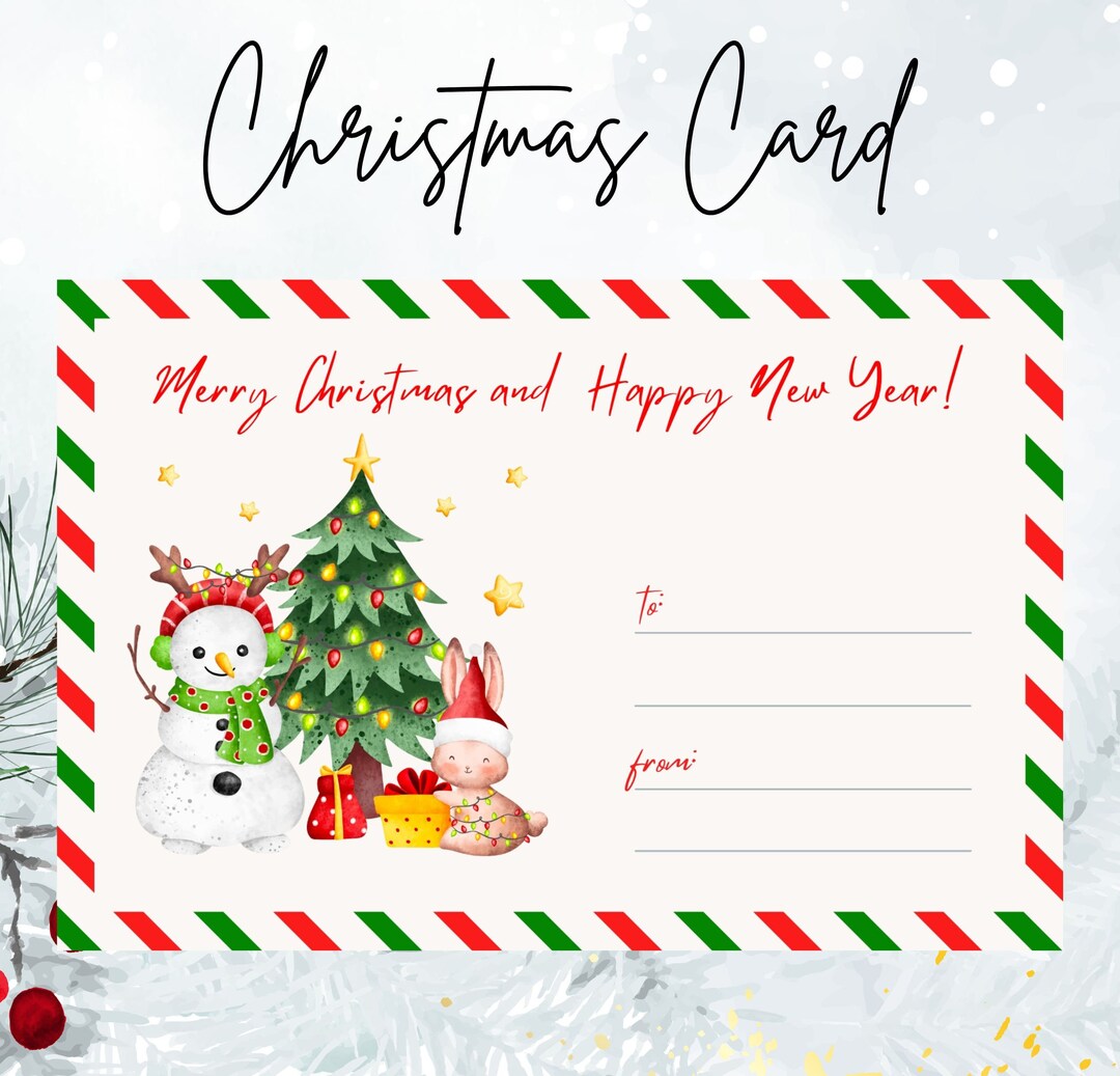 Printable Christmast Gift Tag, Christmas Card, Christmas Tree ...