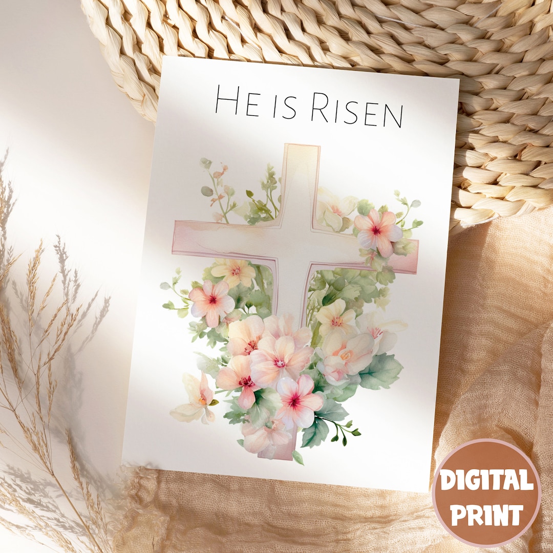 Printable Christian Easter Greeting Card, Good Friday Cross Card ...