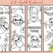 Printable Cute Sloth Coloring Bookmarks for Kids, Baby Sloths, Summer ...