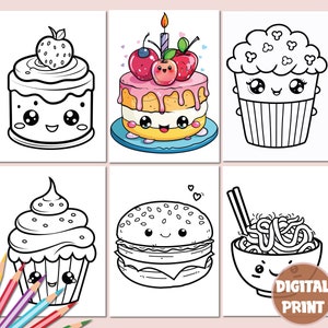 Printable Cute Kawaii Sweet Coloring Pages for Kids and Adults ...