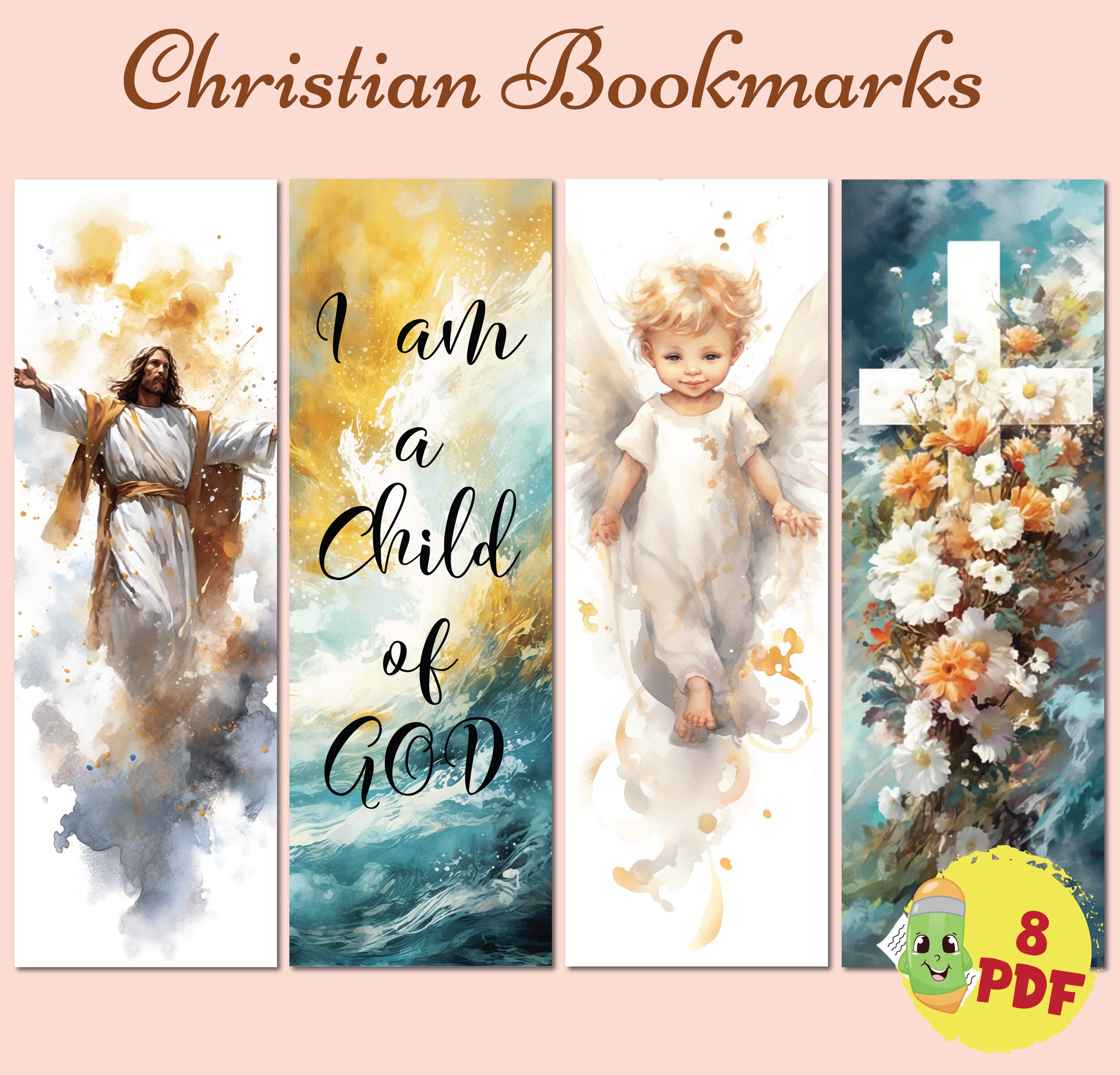 Printable Bible Bookmarks for Kids and Adults, God, Christian, Bible ...