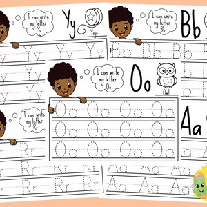 Alphabet Letter Tracing Worksheets, 26 Printable Alphabets, ABC Letters ...