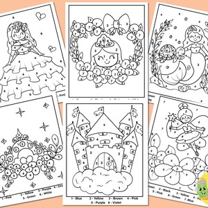 Printable Color by Numbers Coloring Pages for Kids and Girls, Coloring ...