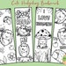Printable Cute Hedgehog Coloring Bookmarks for Kids, Baby Ducky, Autumn ...