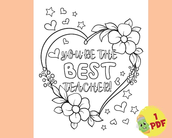 Thank You Teacher Coloring Pages For Kids