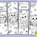 Printable Cute Sloth Coloring Bookmarks for Kids, Baby Sloths, Summer ...
