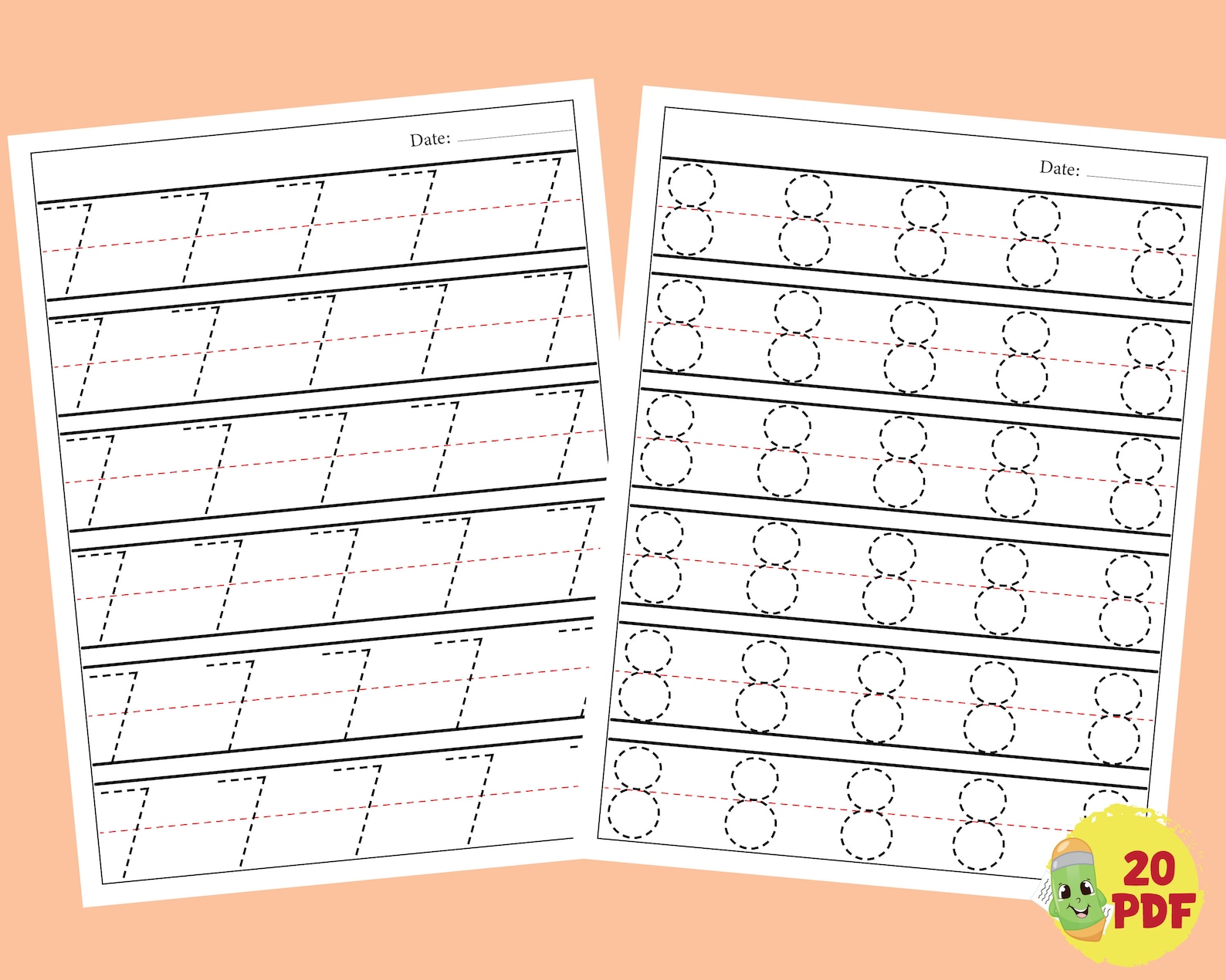 Printable Number Tracing Worksheets, 1-20 Tracing Workbook, Coloring ...