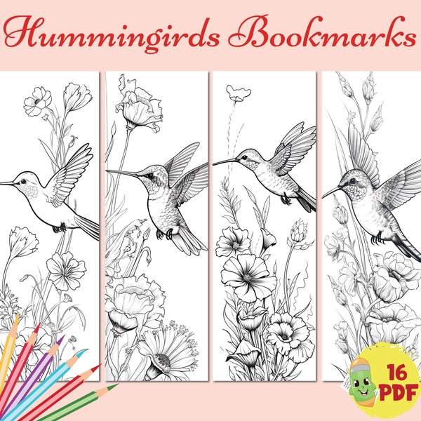 Hummingbird Bookmark - Etsy