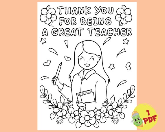 Teacher Coloring Pages For Kids Free Printable Teacher Appreciation