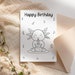Printable Cute Axolotl Coloring Birthday Card, Printable Greeting Card ...