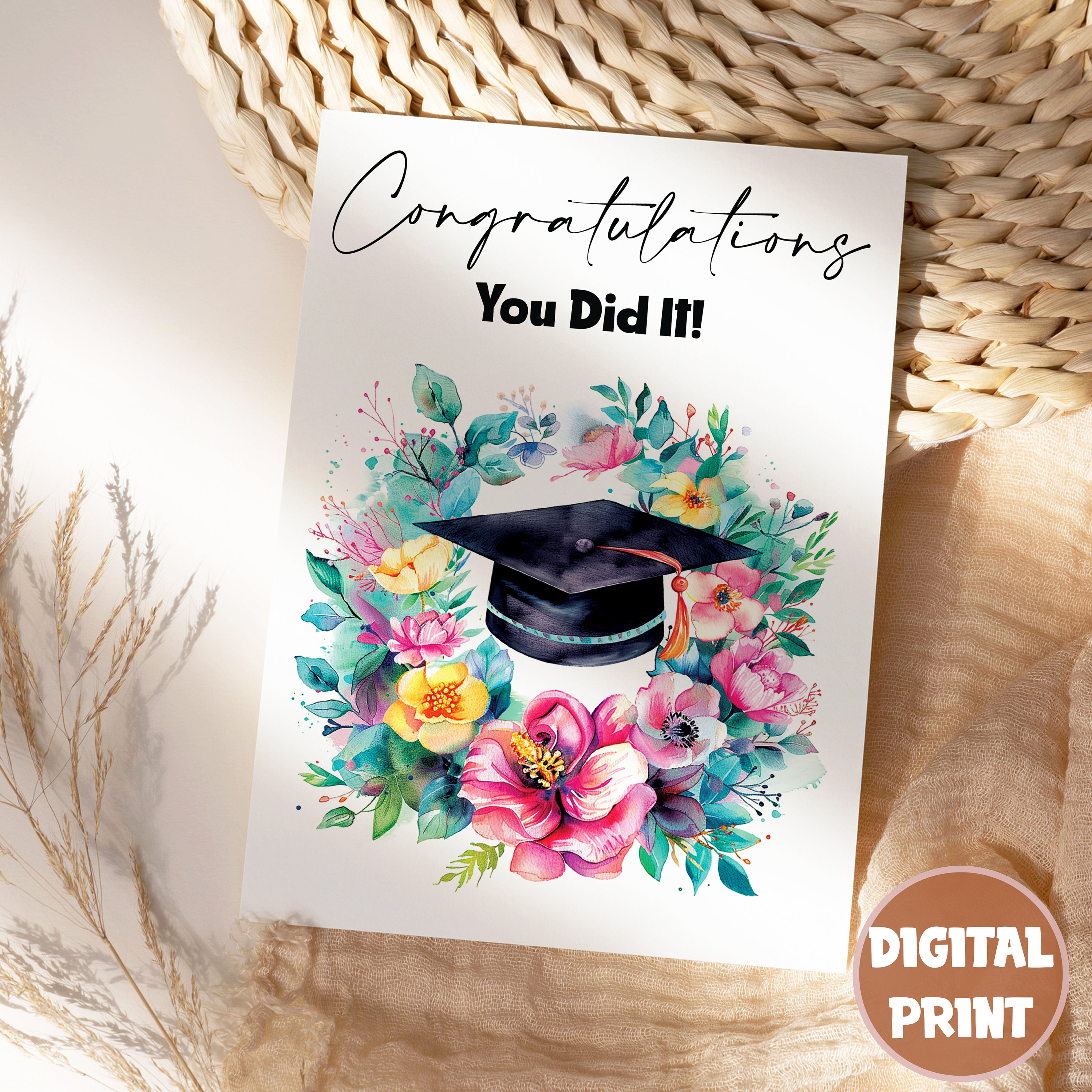 Printable Graduation Greeting Card, Greeting Card, Card ...
