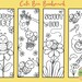 Printable Cute Bee Coloring Bookmarks for Kids, Baby Ducky, Autumn ...