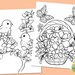 Large Print Spring Coloring Pages for Adults and Kids, Printable Easter ...