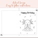 Printable Cute Axolotl Coloring Birthday Card, Printable Greeting Card ...
