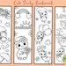 Printable Cute Duck Coloring Bookmarks for Kids, Baby Ducky, Summer ...