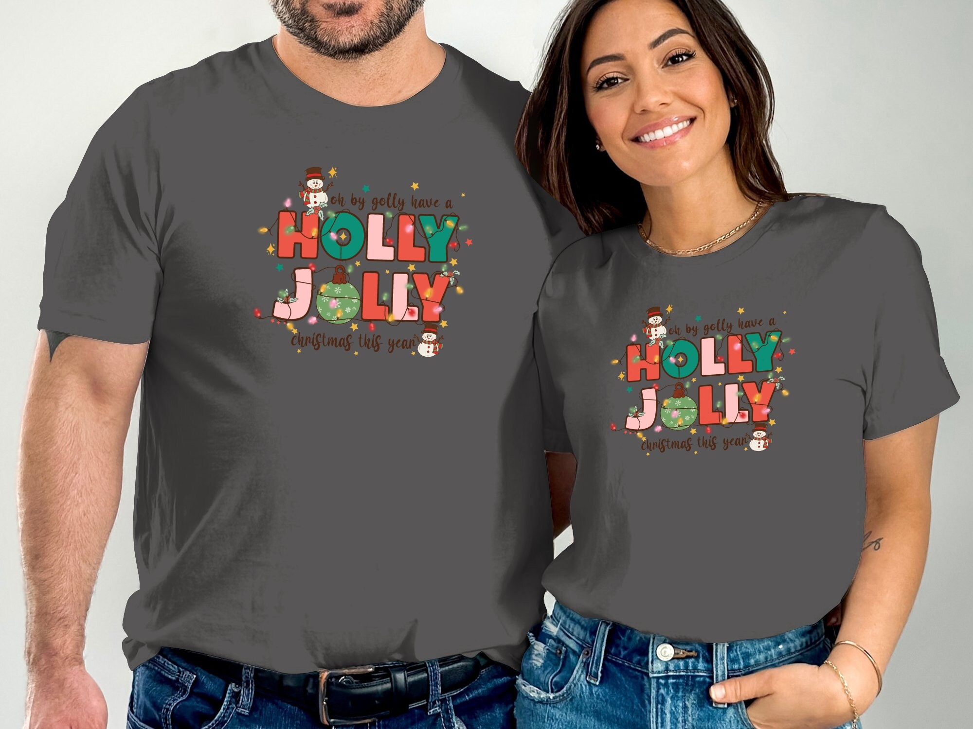 Holly Jolly T-shirt, Unisex T-shirt, Christmas T-shirt, Funny Christmas ...