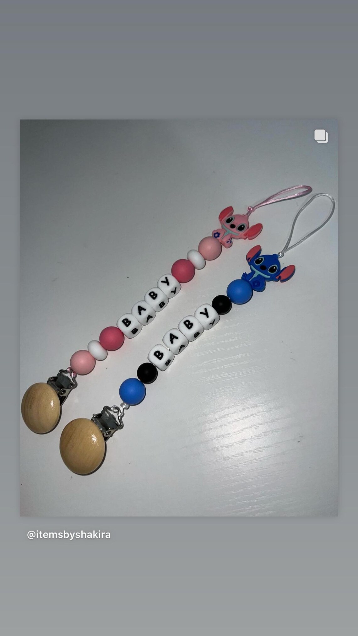 Stitch and Angel Pacifier Clips - Etsy