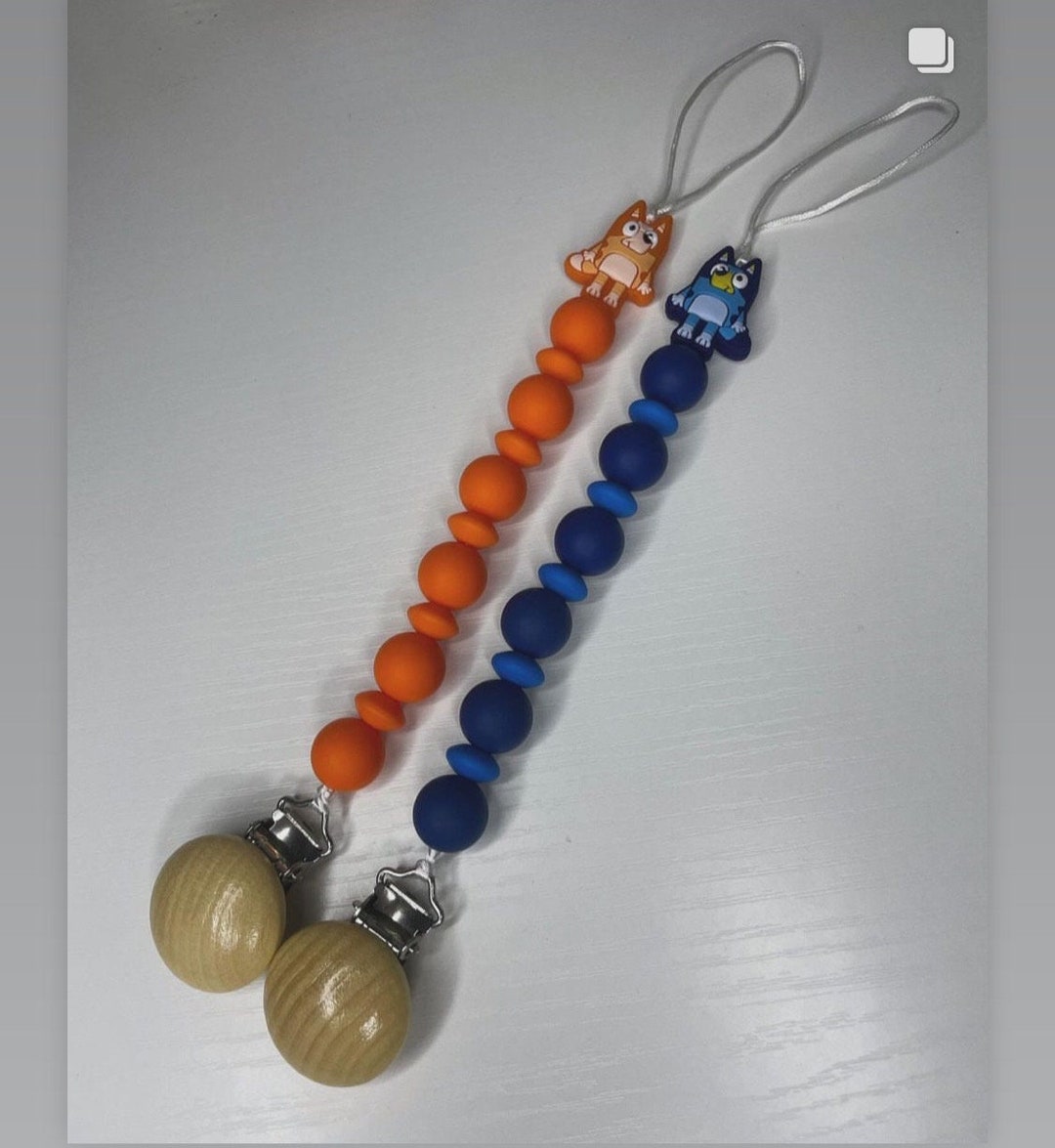 Bluey & Bingo Pacifier Clips - Etsy