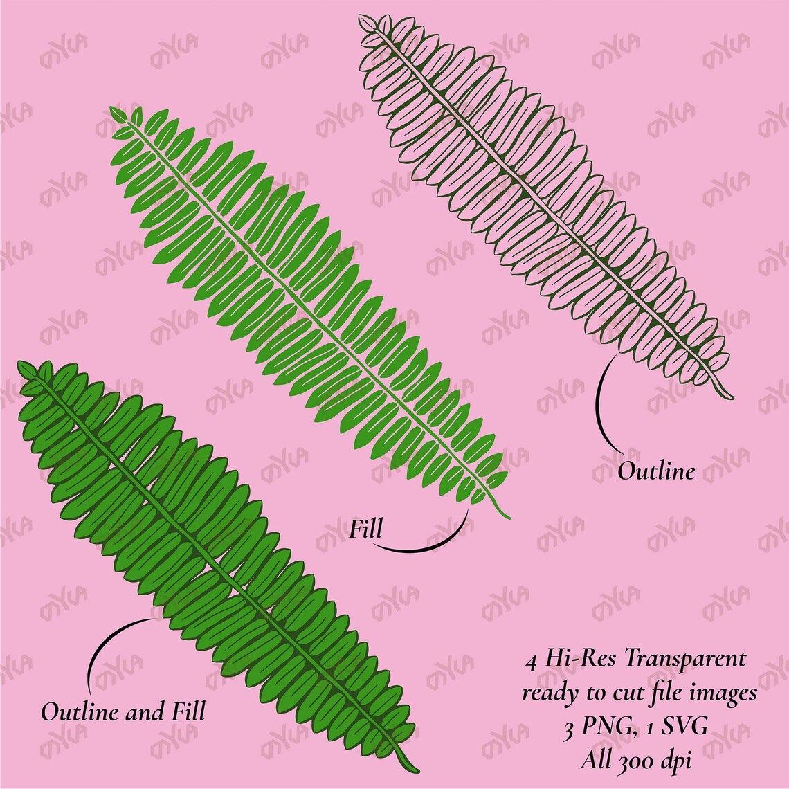 Kupukupu Fern Boston Fern Sword Fern SVG Cut File PNG - Etsy