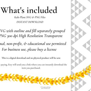 Kalo Plant SVG Cut File, PNG Files, Digital Instant Download - Etsy