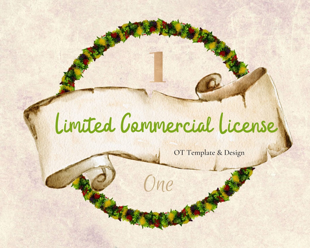 Limited Commercial Use License for One (1) Digital Product ...