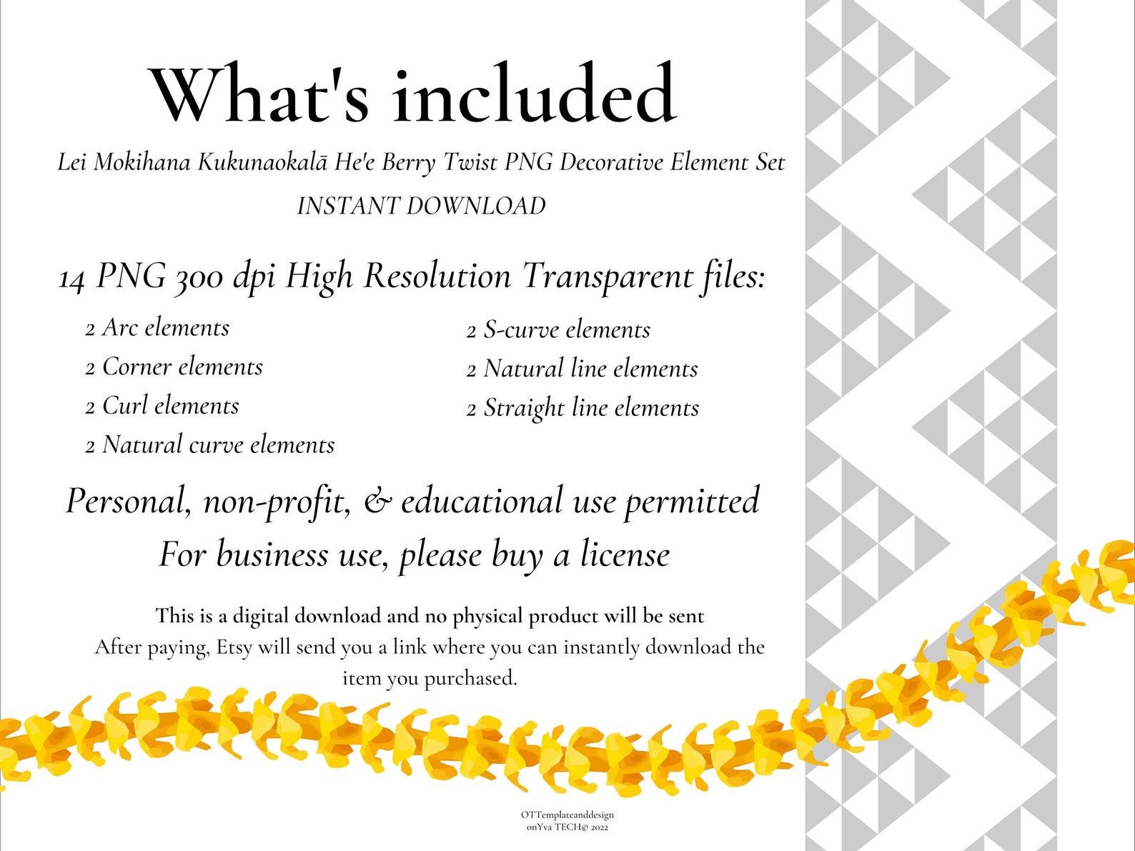 Mokihana Kukunaokala He'e Berry 3 Strand Twist Lei, Hawaiian Flower PNG ...