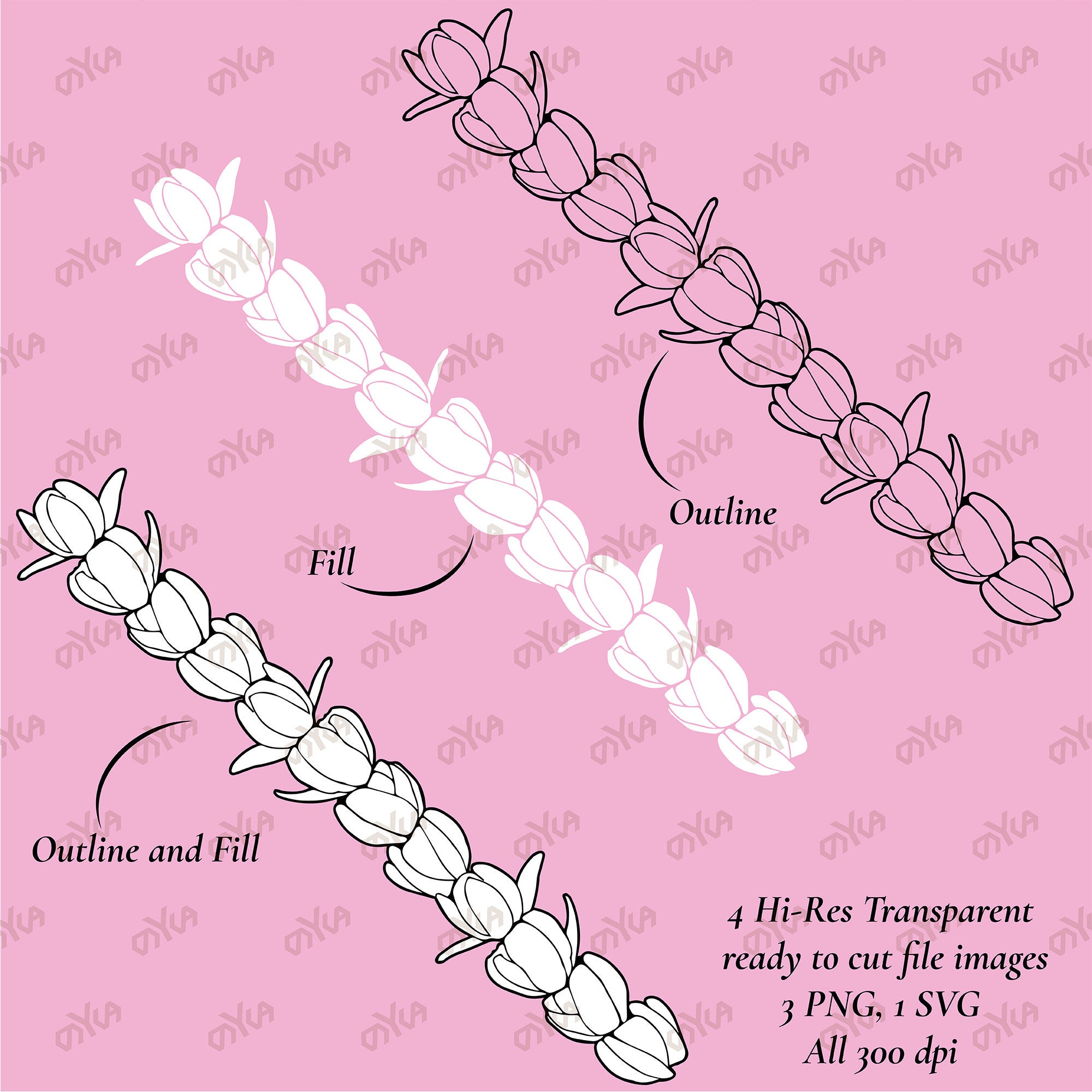 Lei Pikake SVG Cut File, PNG Files, Digital Instant Download - Etsy