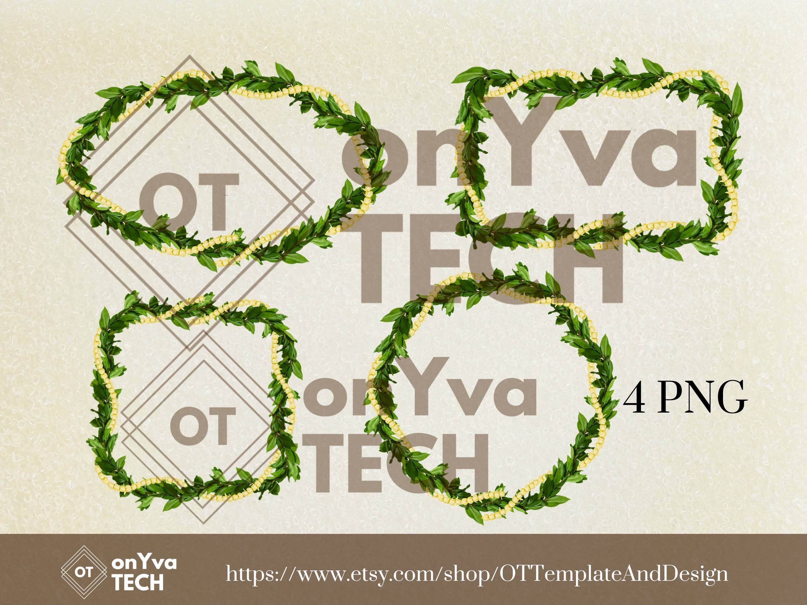 Off-white Pikake Maile Lei Double Strand Frame PNG V1 Liilii Pack ...