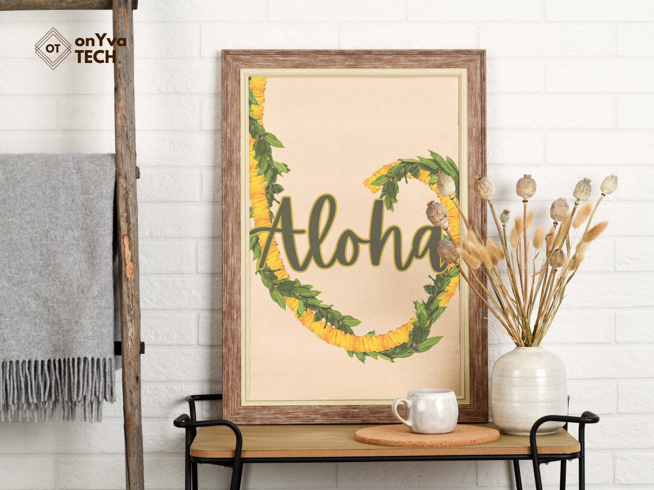 Maile Twist Lei Hulu Ilima, Hawaii Flower PNG Decorative Element ...