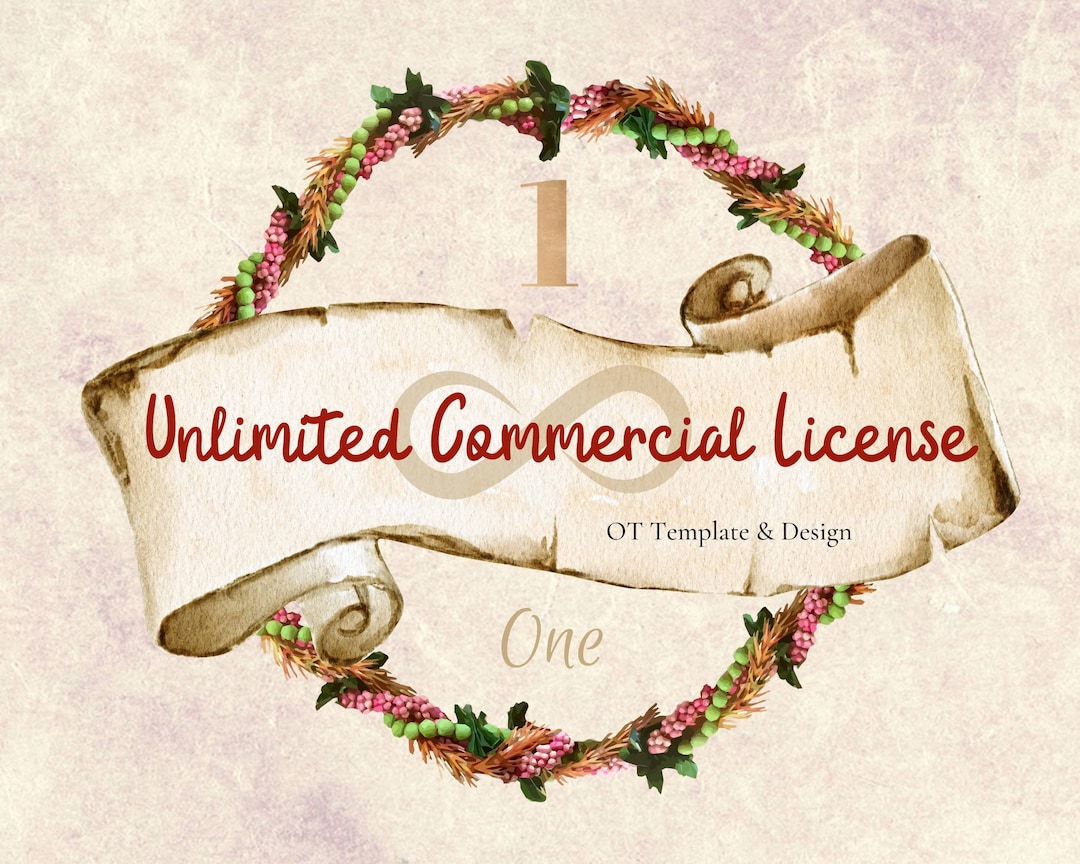 Unlimited Commercial Use License for One (1) Digital Product | OT ...