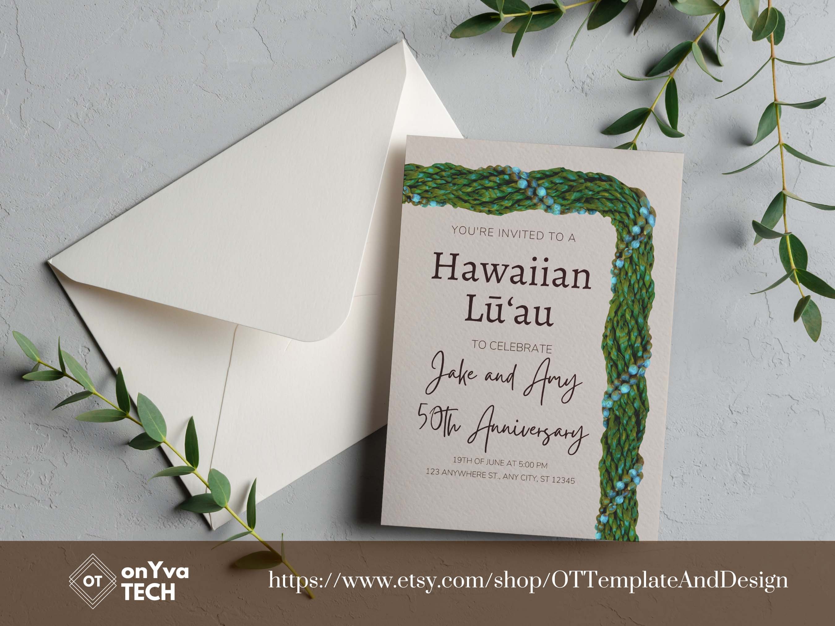 Ti Leaf Rope Lei Frame PNG V2 Liilii Pack Hawaiian Flower Border ...