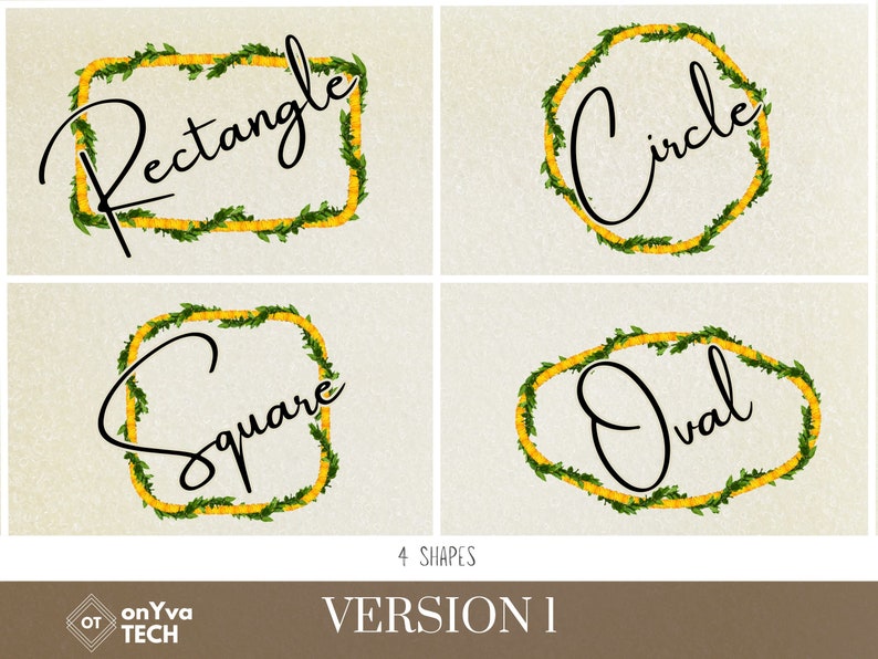 Maile Twist Lei Hulu Ilima, Hawaiian Flower Border PNG Bundle, Tropical ...