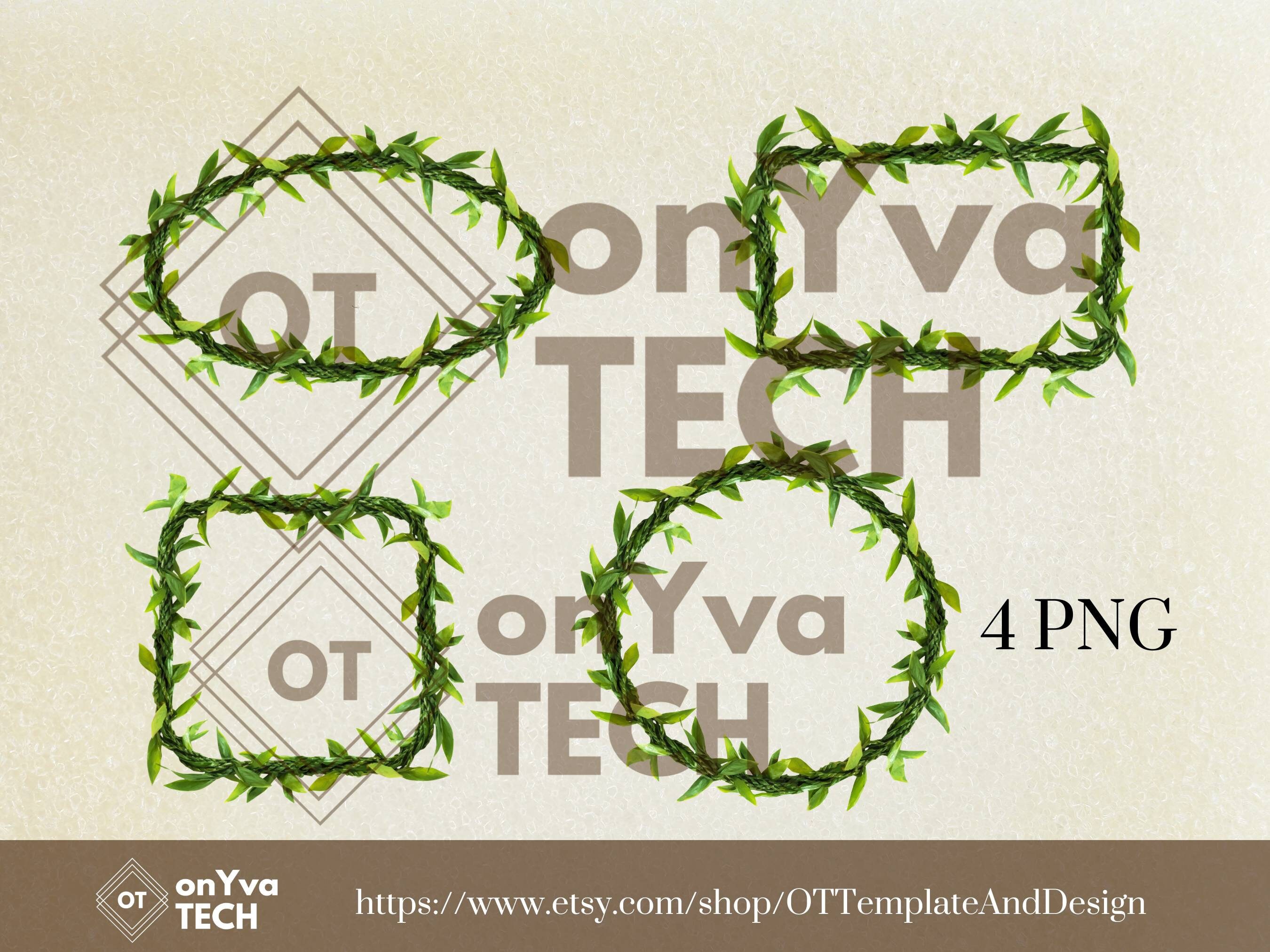 Ti Leaf Rope Lei Frame PNG V1 Liilii Pack Hawaiian Flower Border ...