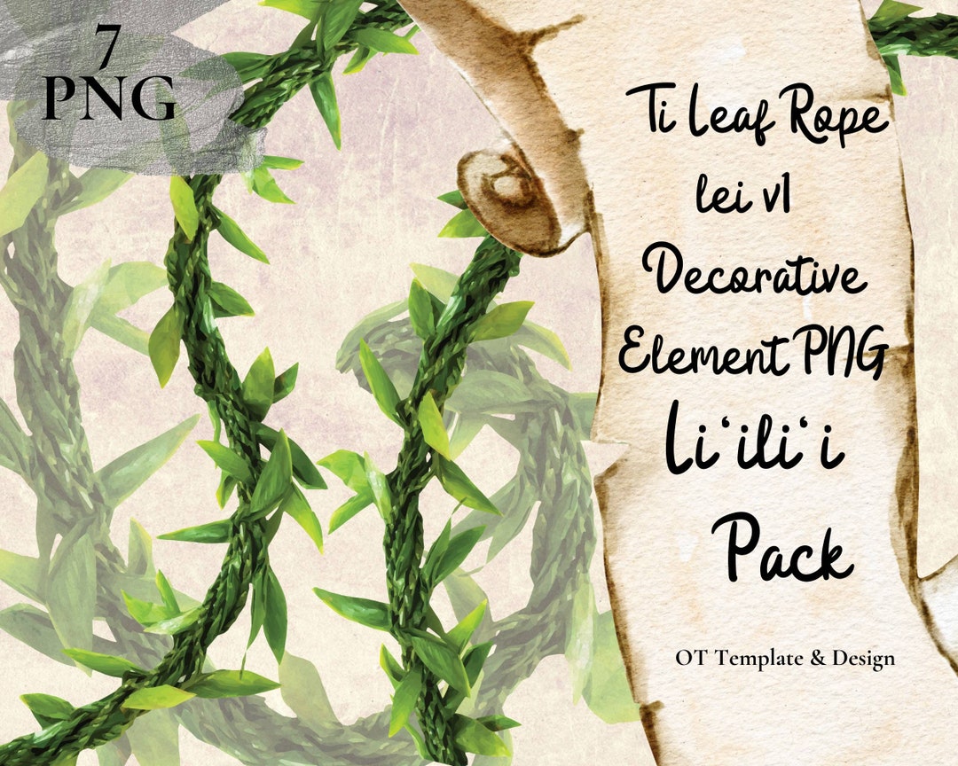 Ti Leaf Rope Lei, Hawaii Flower PNG Decorative Element, Floral ...